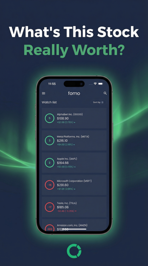 Fomo Score — Find Undervalued Stocks in Seconds | Value Investing App